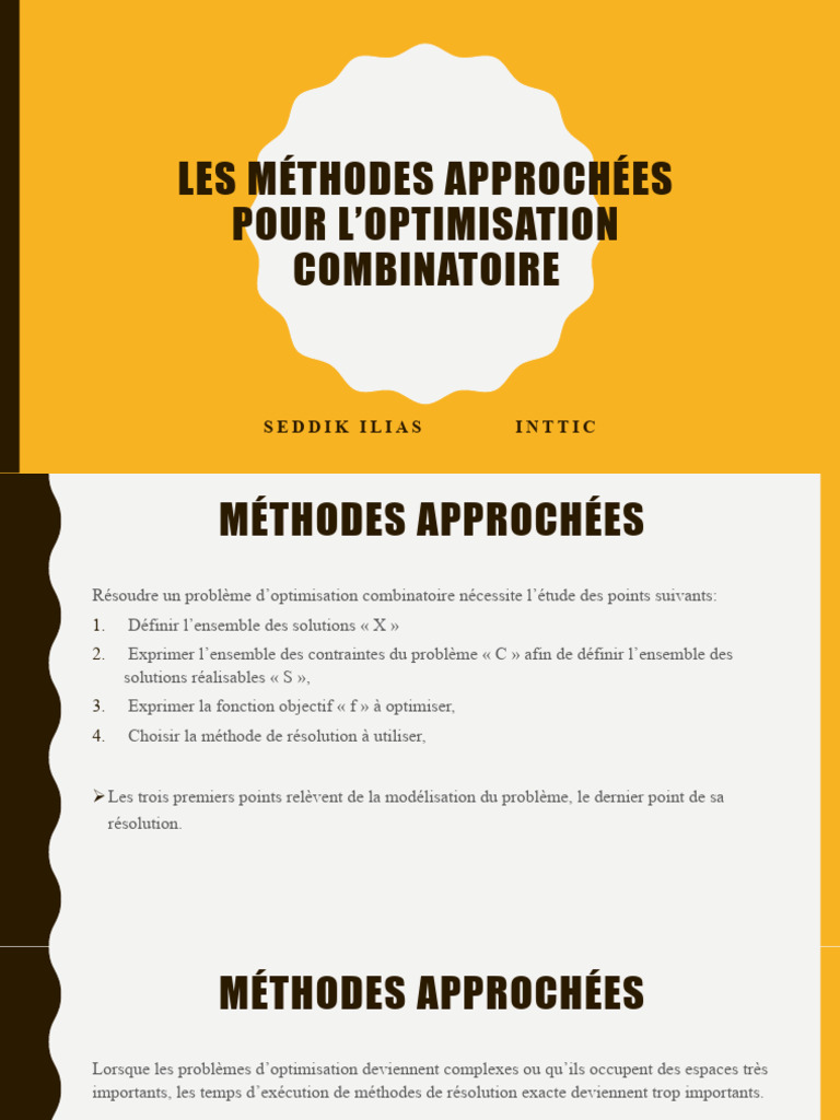 Optimisation Combinatoire Approchée | PDF | Métaheuristique | Optimisation mathématique