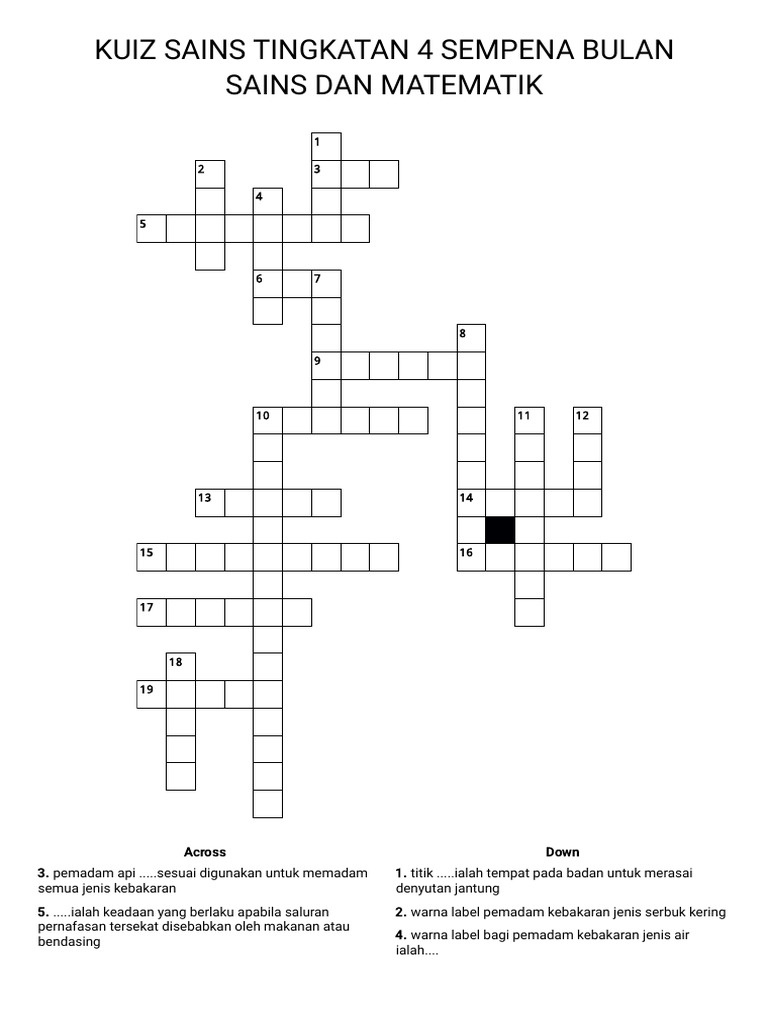 Kuiz Sains Tingkatan 4 Sempena Bulan Sains Dan Matematik - C | PDF