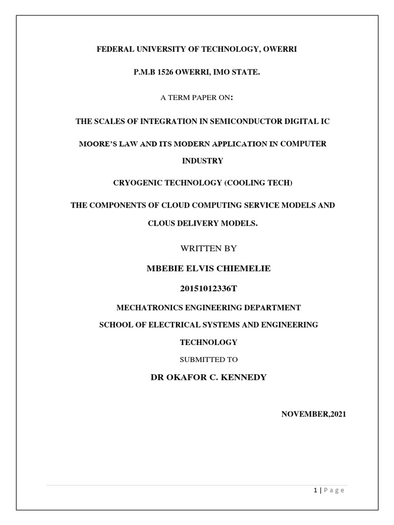 Mechatronics Engineering Mce 505 Term Paper | Download Free PDF ...