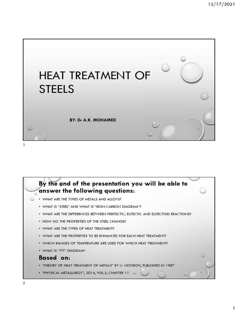 Lecture8 9 | PDF | Heat Treating | Steel