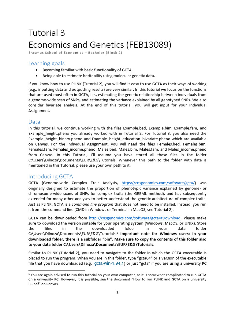 Economics & Genetics - Tutorial 3 | PDF | Genetics
