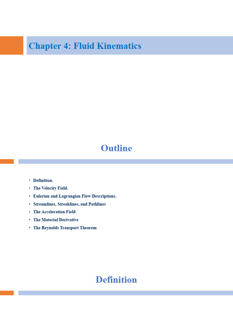 Chapter 4 1 Fluid Kinematics | PDF | Continuum Mechanics | Fluid Dynamics