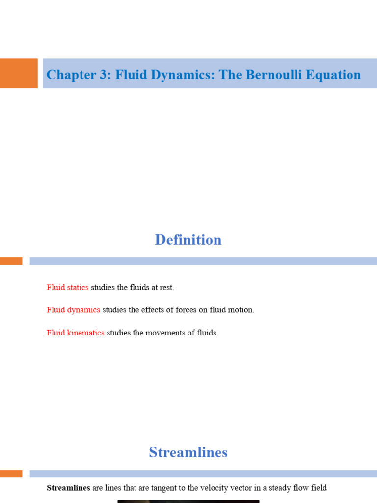 Chapter 3 1 Fluid Dynamics | PDF | Fluid Dynamics | Pressure