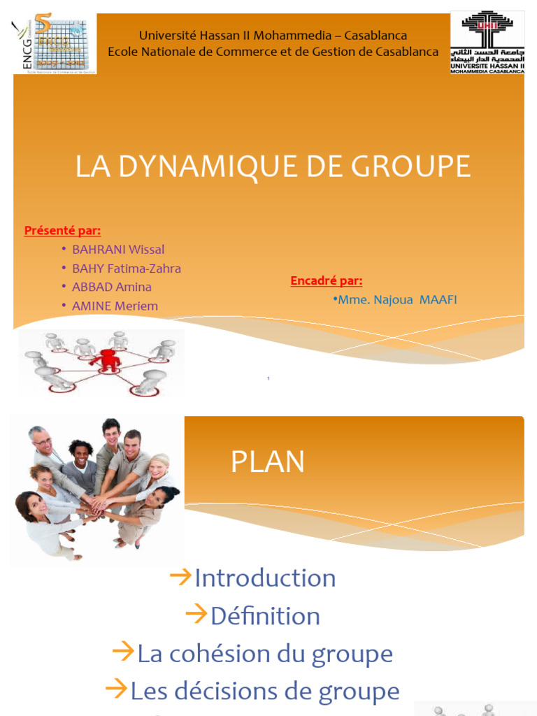 Exposé N°12 - La Dynamique Du Groupe | PDF | Processus de groupe | Sciences comportementales