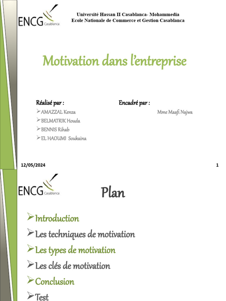Techniques et Types de Motivation en Entreprise | PDF | Motivation | Motivant
