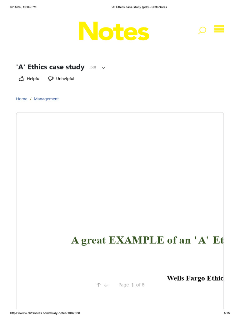 Wells Fargo Ethics Case Study Analysis | PDF | Wells Fargo | Banks