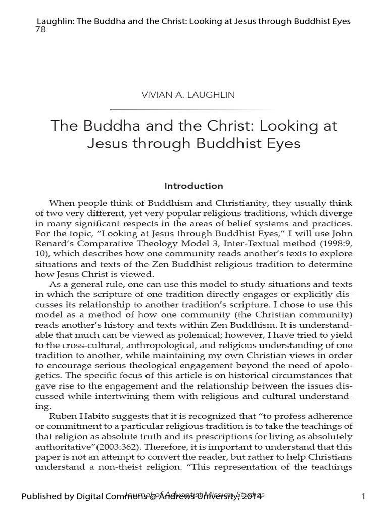The Buddha and The Christ - Looking at Jesus Through Buddhist Eyes | PDF | Enlightenment In ...