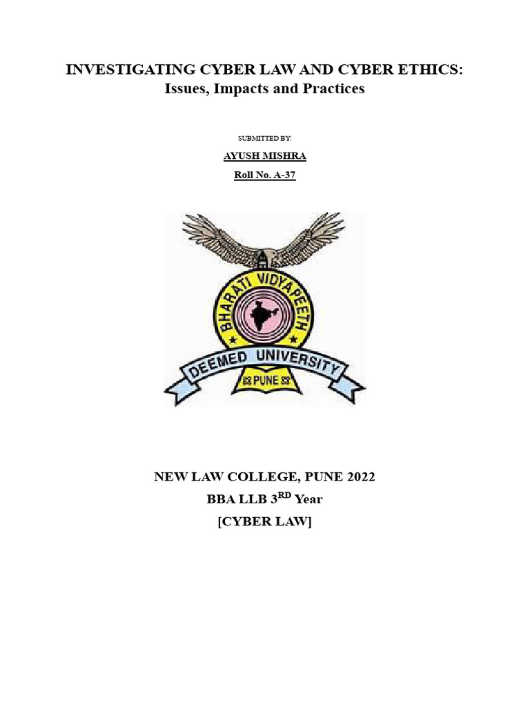 Cyber Law Research Paper 1 Final | PDF | Cybercrime | Computer Security