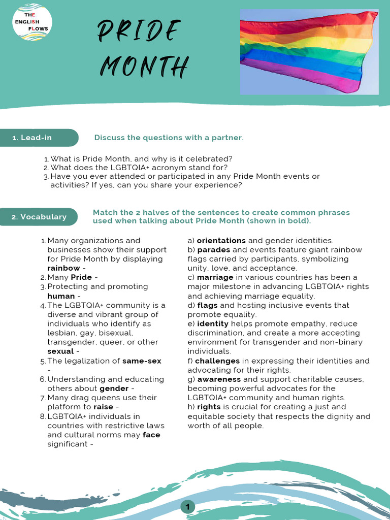 Pride Month SV | PDF | Lgbt | LGBTQIA+ Studies