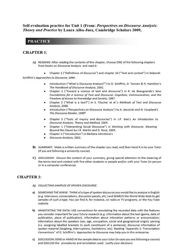 Discourse Analysis Practice Guide | PDF | Semiotics | Human Communication