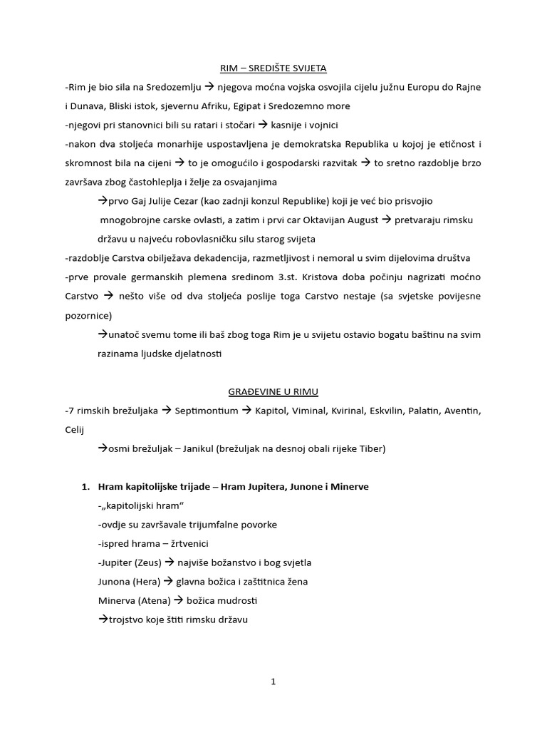 Rimska Civilizacija | PDF