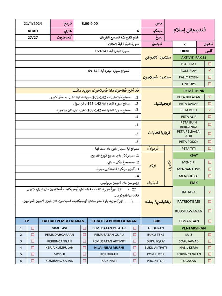 Minggu 6 Tahun 2 | PDF