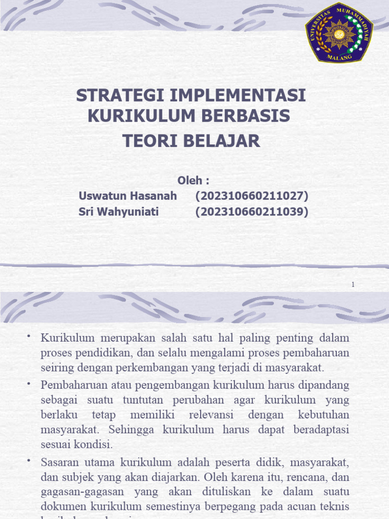 Strategi Implementasi | PDF | Pengembangan Diri