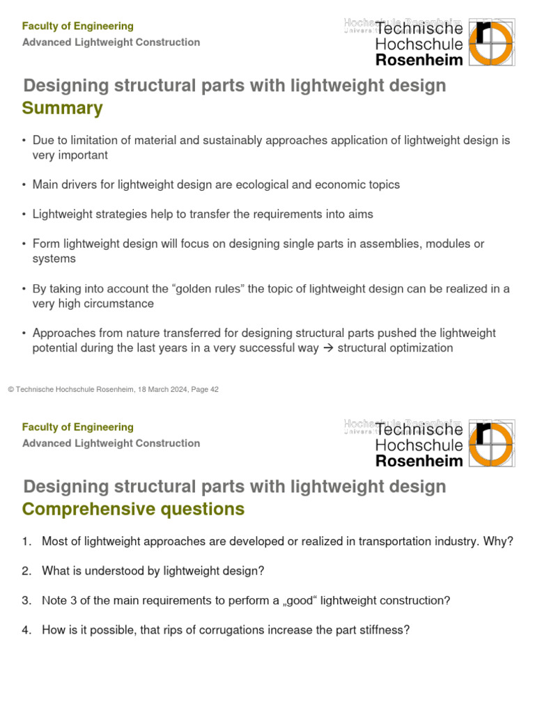01 - Getting To Know Lightweight Design - Rifa - SoSe2024-Part-14 | PDF ...
