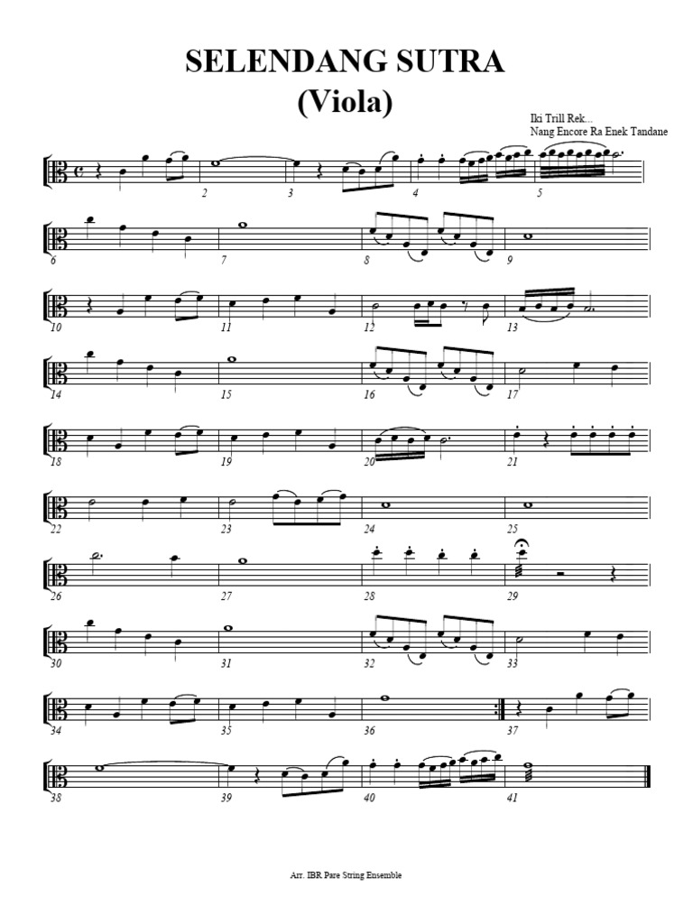 SELENDANG SUTRA - Viola | PDF
