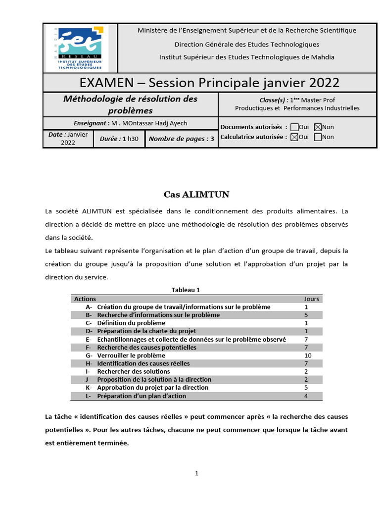 Devoir de Synthèse | PDF | Six Sigma