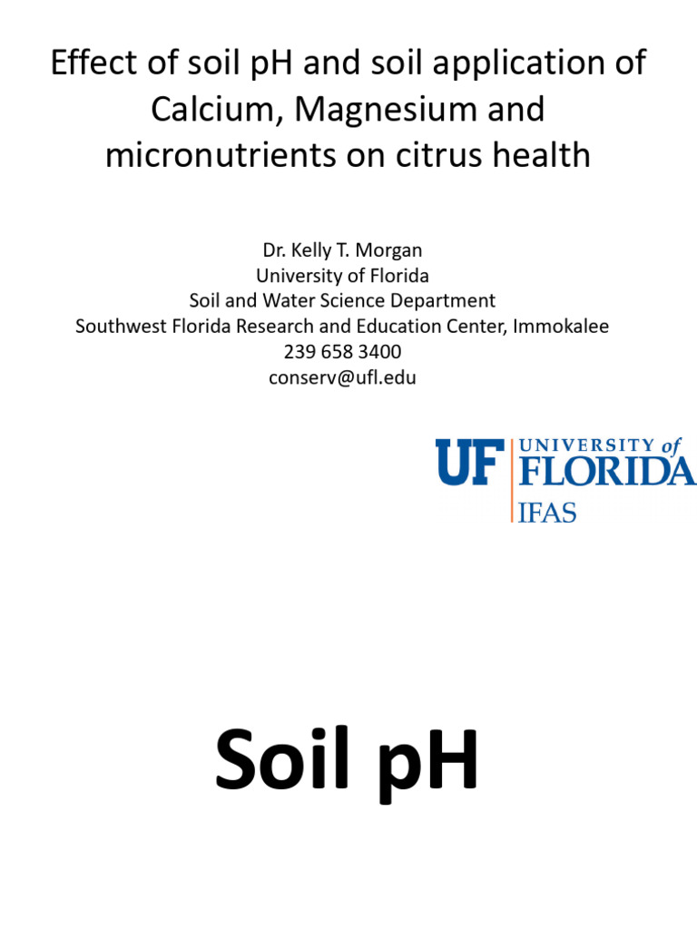 Citrus PH and Nutrient Uptake | PDF | Soil | Ph