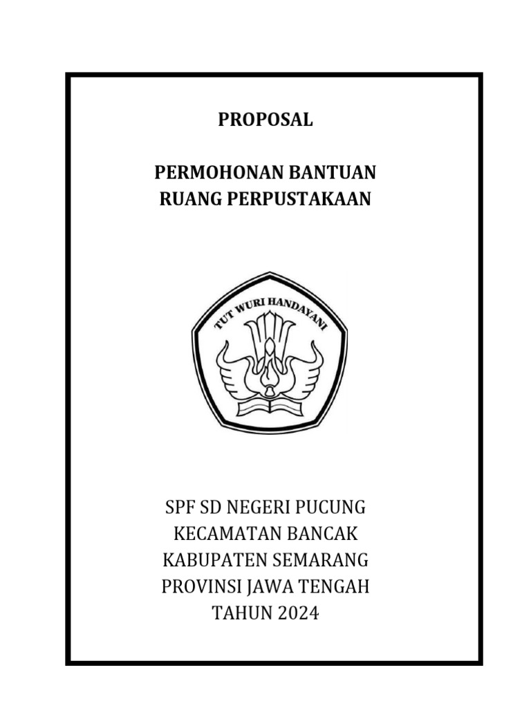 Proposal Usulan Bantuan Perpus - SDN Pucung 2024 | PDF