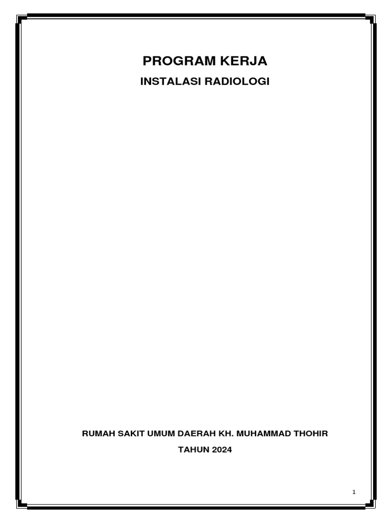 Program Radiologi RSUD 2024 | PDF | Teknologi & Rekayasa