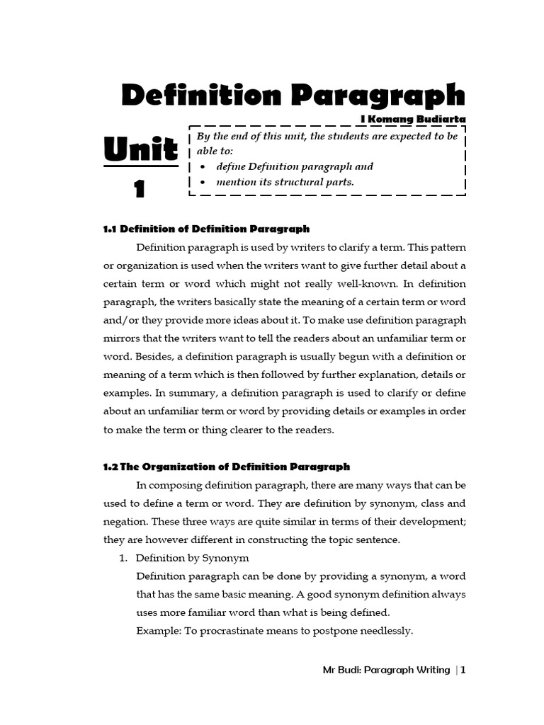 4 Definition Paragraph | Download Free PDF | Courage | Definition