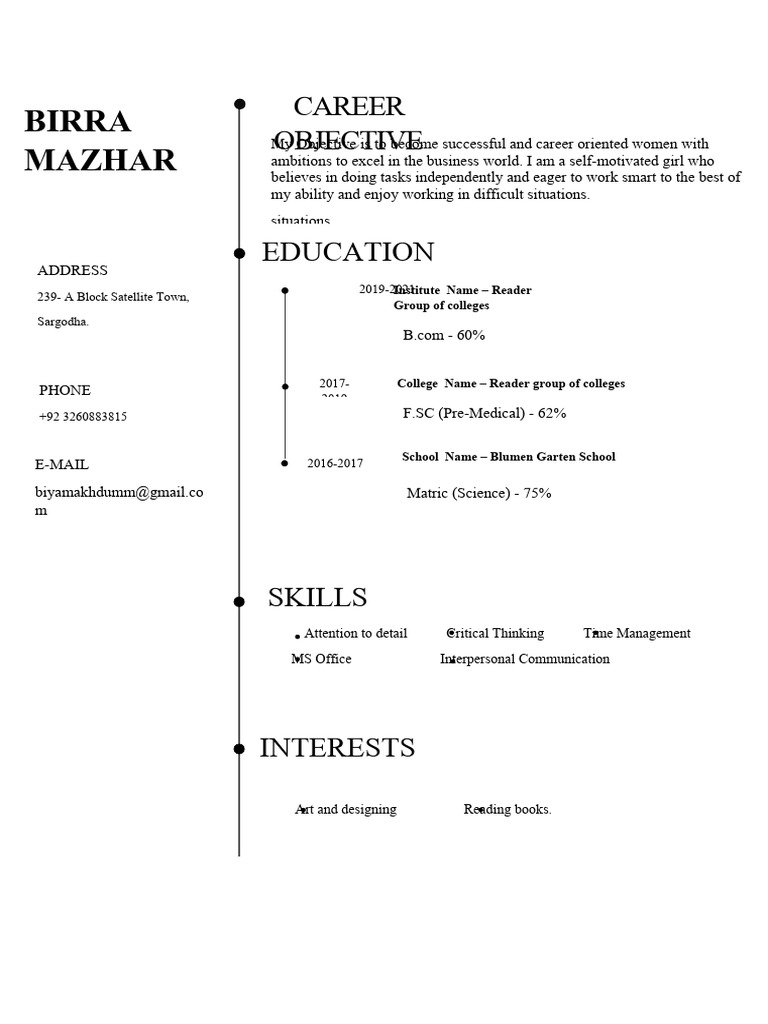 Birra Mazhar - CV | PDF
