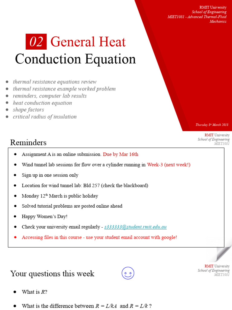 MIET1081 02+Conduction+Equation,+Shape+Factors,+Critical+Radius ...