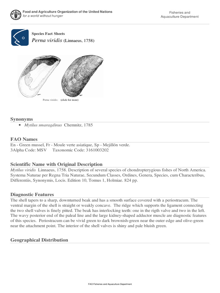 FAO - Species Fact Sheets | PDF | Oceanography