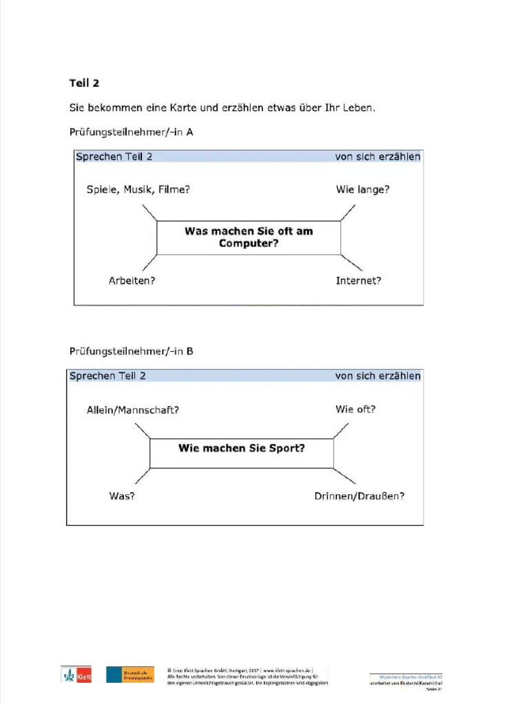 PDF Teil 2 Sprechen A2 Compress | PDF