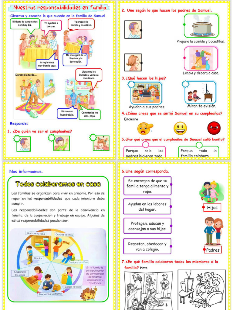 Ficha Responsabilidades en Familia | PDF