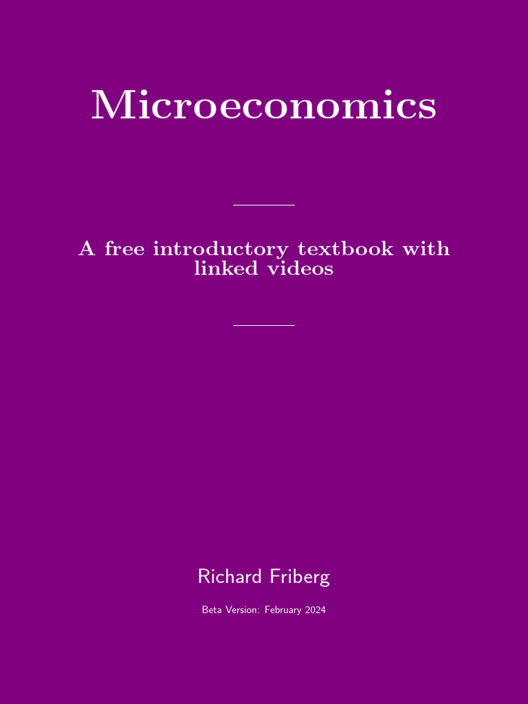 FreeMicro Friberg 20240208 | PDF | Monopoly | Economics