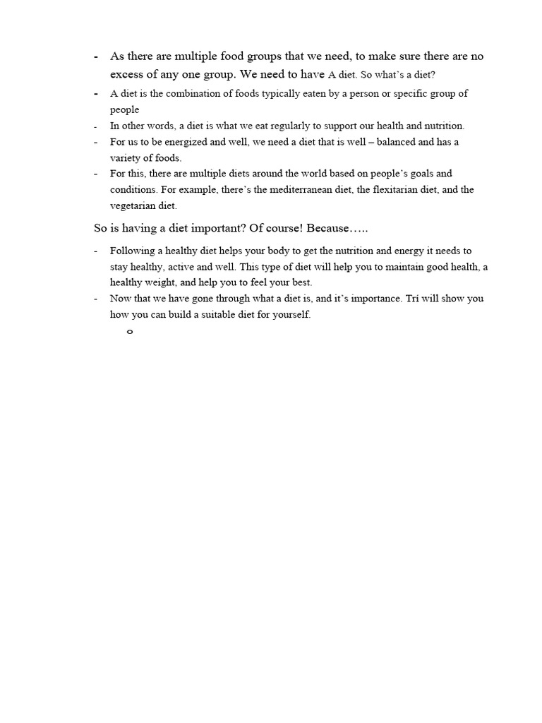 Understanding Balanced Diets for Health | PDF