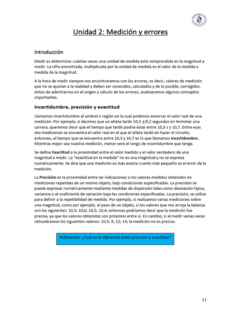 Error y Medicion | PDF | Medición | Exactitud y precisión