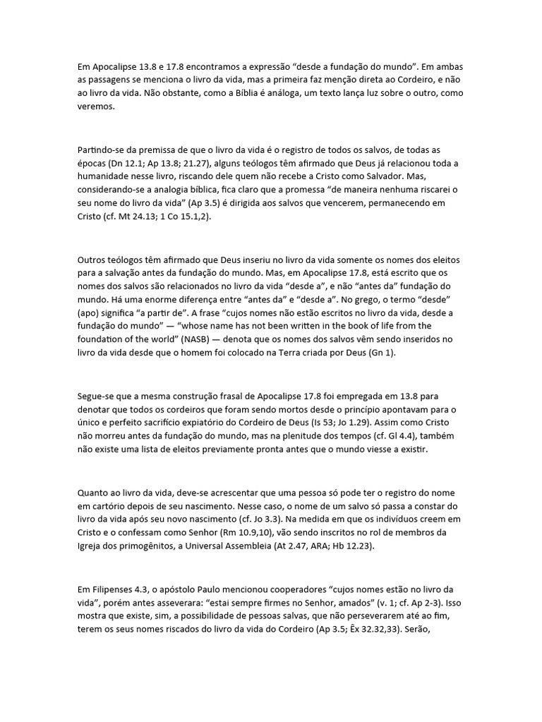Em Apocalipse 13 Pdf Livro Do Apocalipse Bíblia