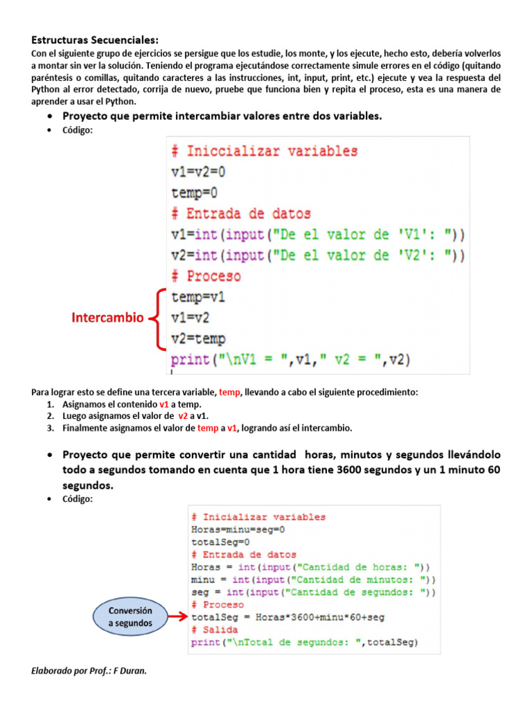 Ejercicios Prácticos de Python | PDF | Raíz cuadrada | Funciones ...
