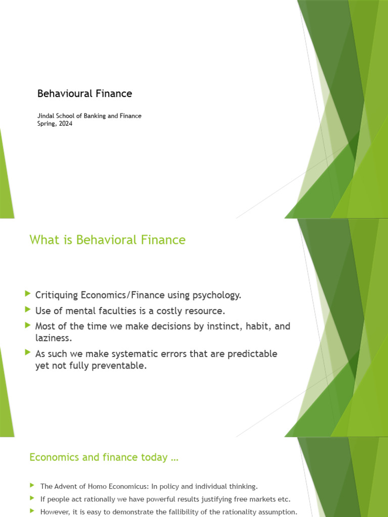 Understanding Behavioral Finance | PDF | Behavioral Economics | Rationality
