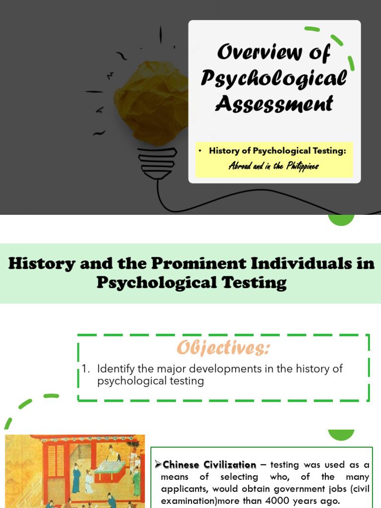 History of Psychological Assessment | PDF | Intelligence Quotient ...