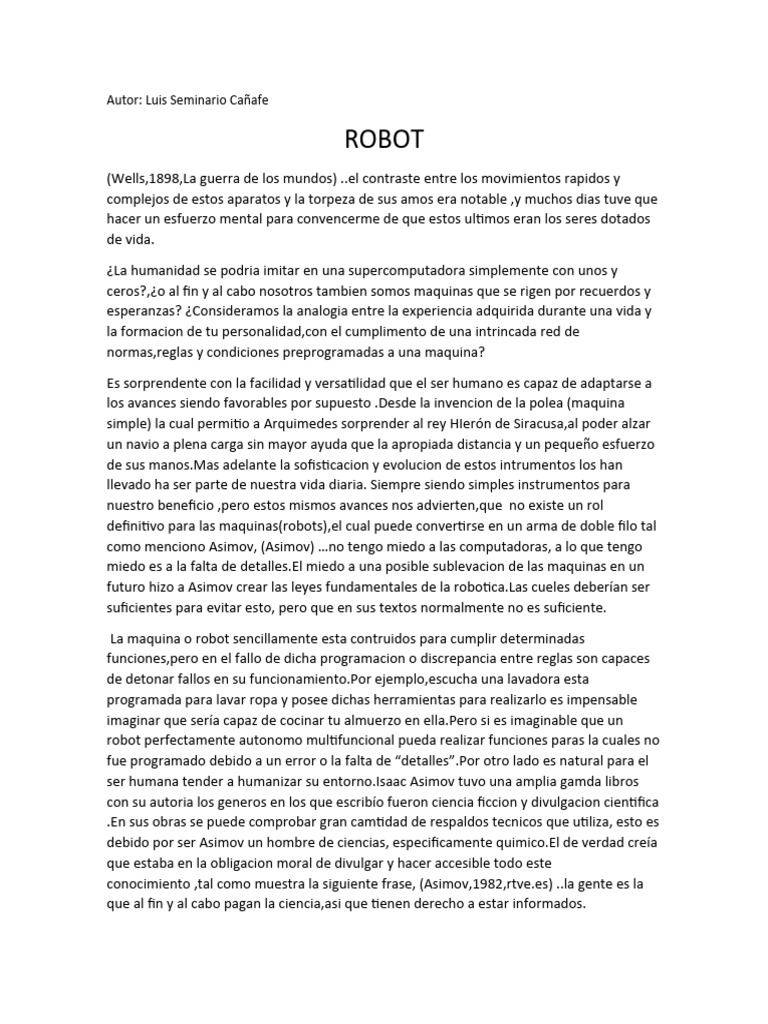 ROBOT | PDF | Robot | Robótica
