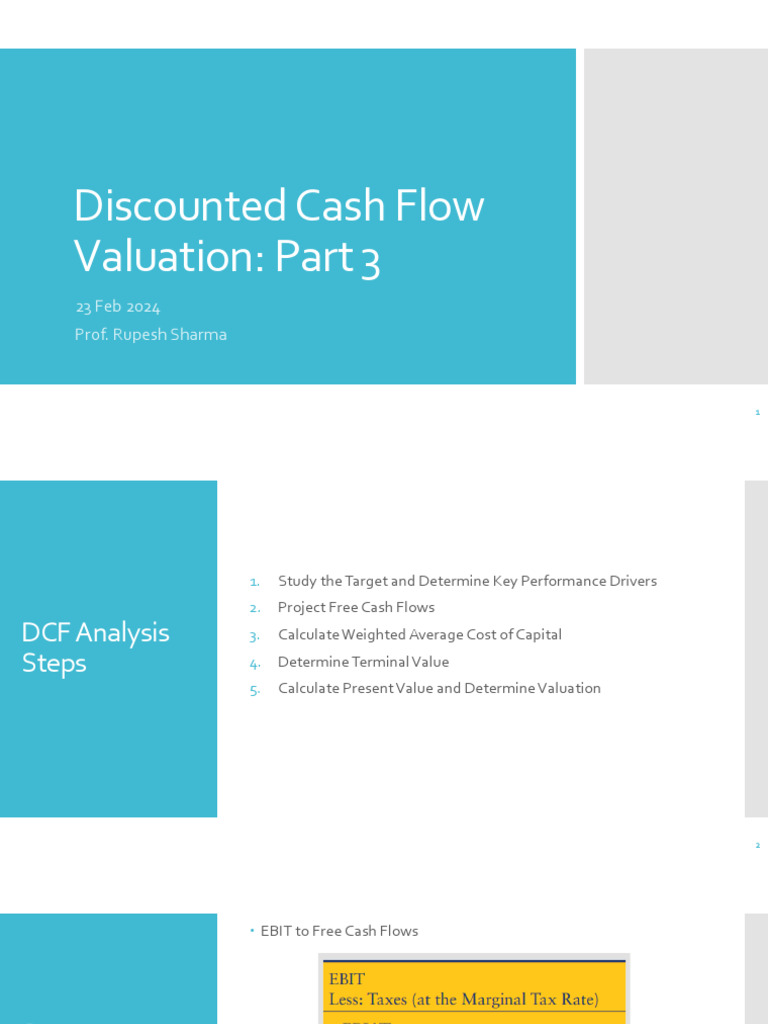 2b - 23feb - Discounted Cash Flow - Pt3 | PDF | Depreciation ...