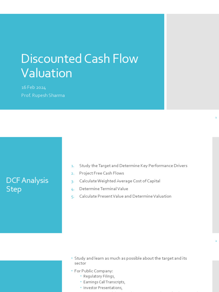 DCF Valuation Methodology Guide | PDF | Valuation (Finance) | Mergers ...