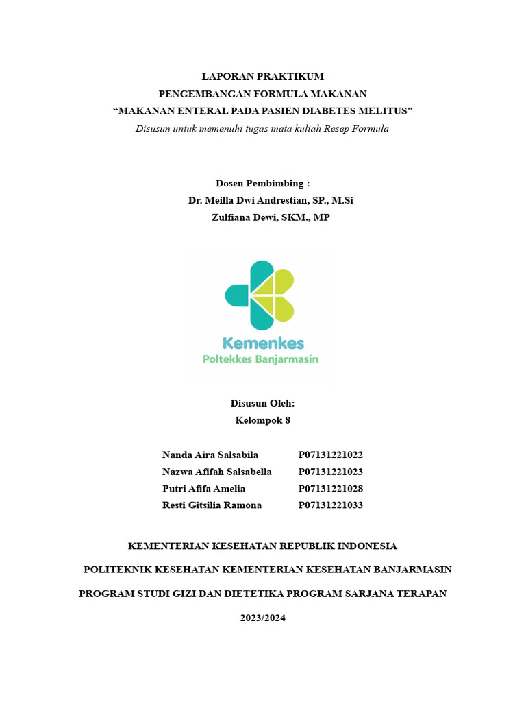 Formula Enteral untuk Diabetes Melitus | PDF