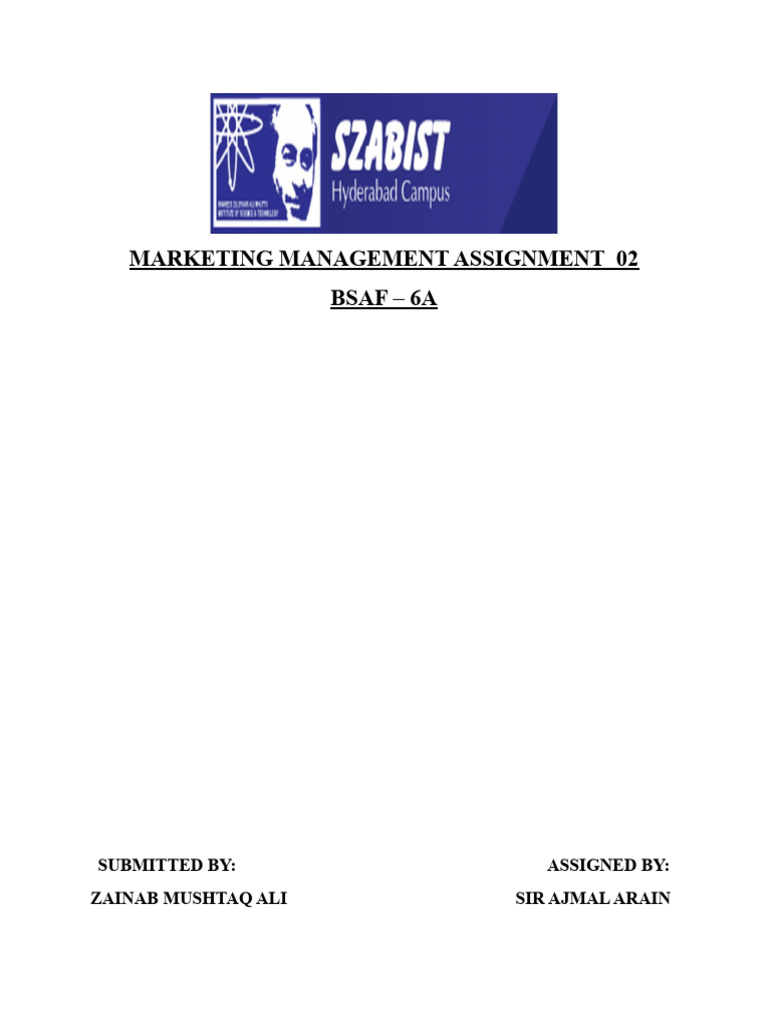 Marketing Management Assignment 02 | PDF | Unilever | Pizza
