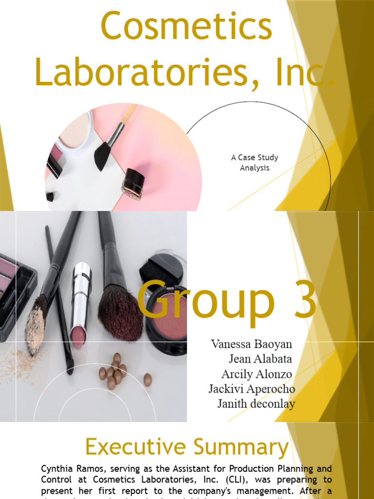 Cosmetics Laboratories, Inc. Case Study | PDF | Regulatory Compliance ...