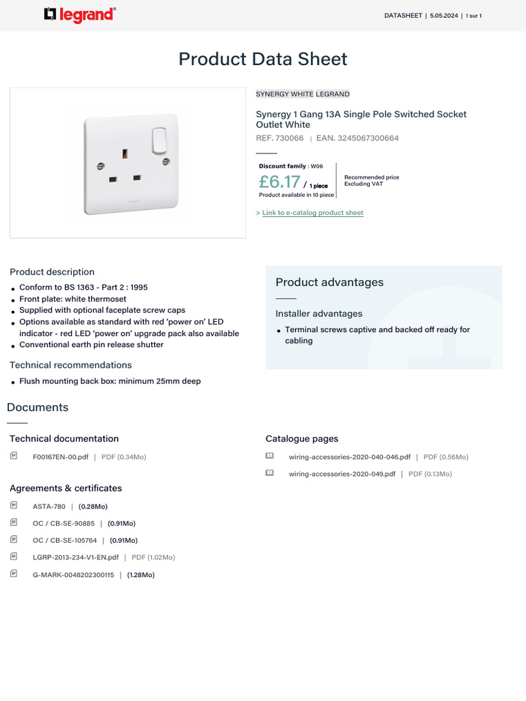 Product Data Sheet | PDF