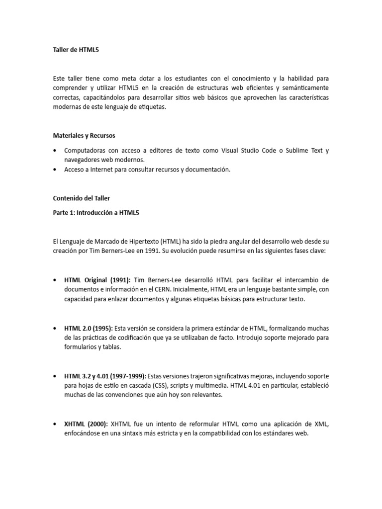 Laboratorio de HTML5 | PDF | HTML | Red mundial