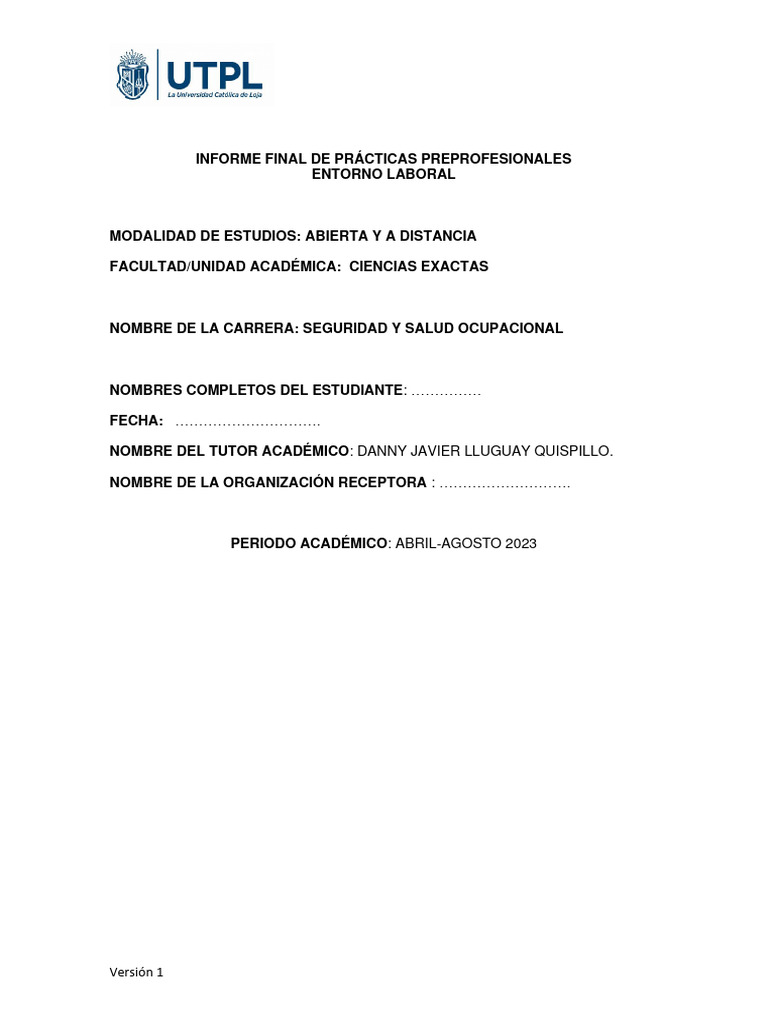 Anexo 6 - ENT LAB - INFORME FINAL DE PRÁCTICAS PREPROFESIONALES-PDF-1 | PDF