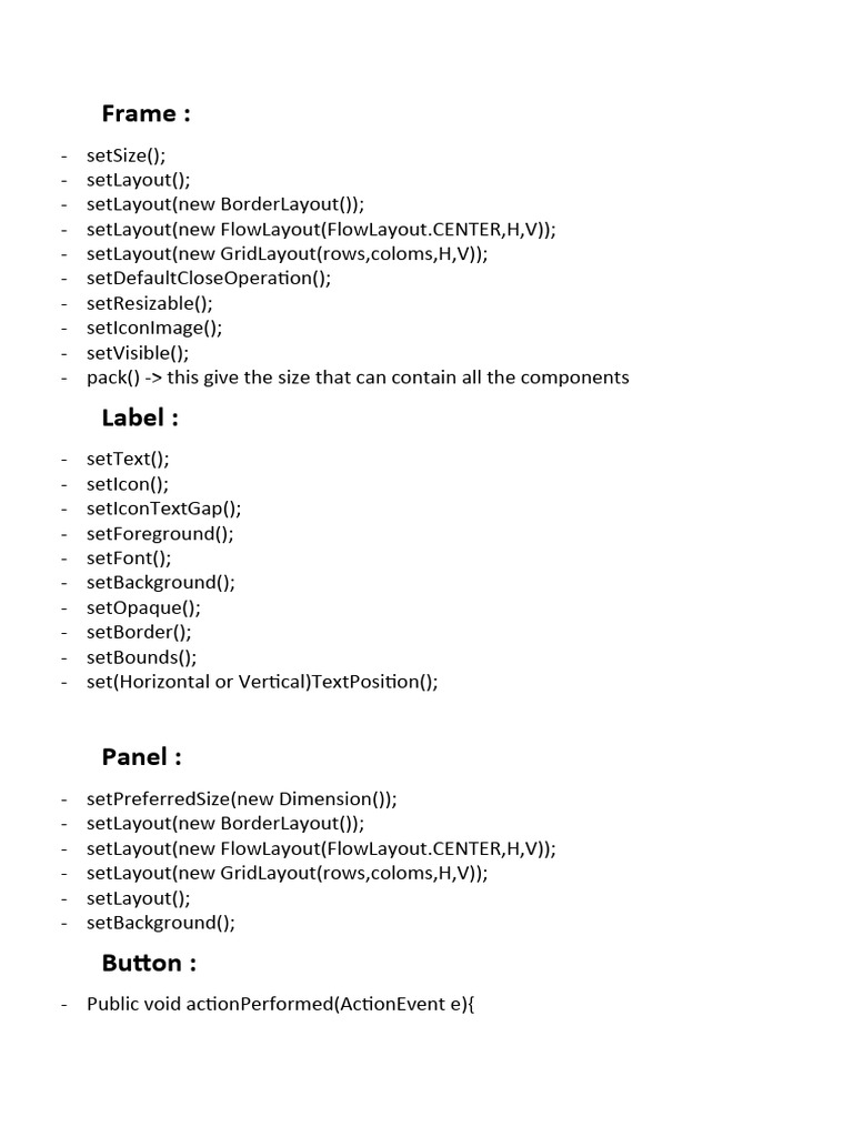 Java GUI Component Setup Guide | PDF | Teaching Methods & Materials ...