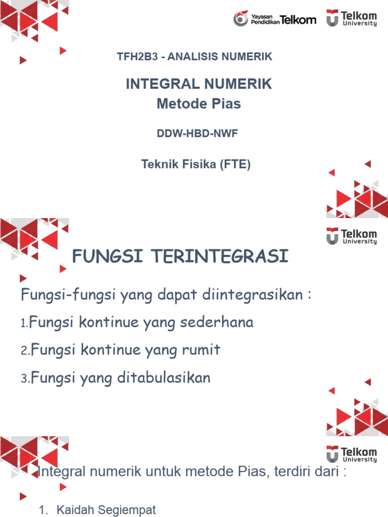 Integral Numerik Metode Pias-NWF-TCL | PDF