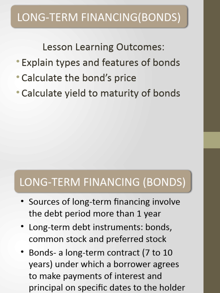 Chapter 3-Long Term (2) | PDF | Bonds (Finance) | Yield (Finance)
