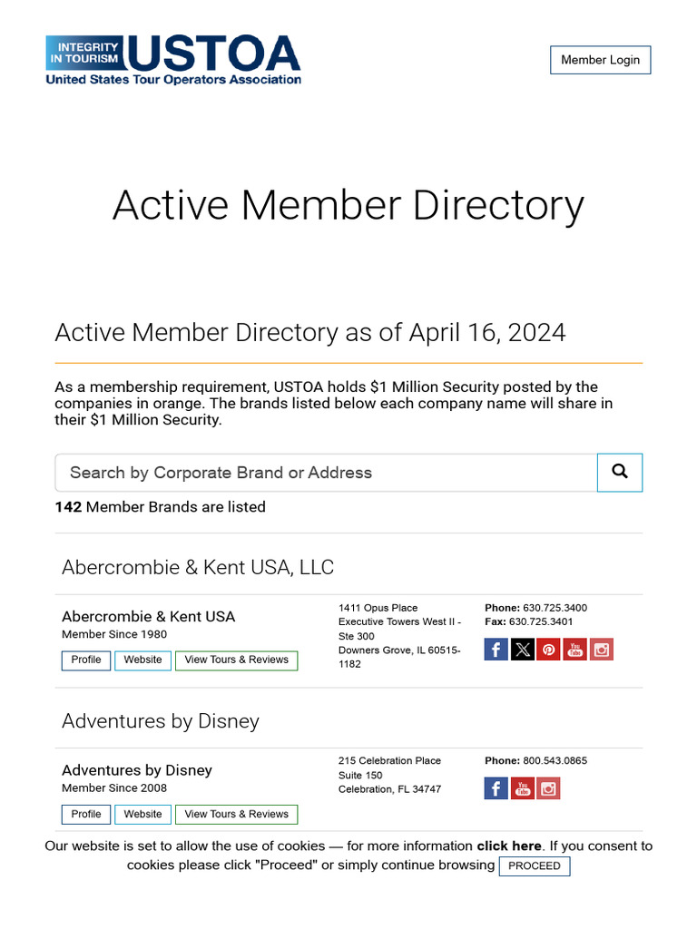 USTOA Member Directory Overview | PDF | Service Companies Of The United ...