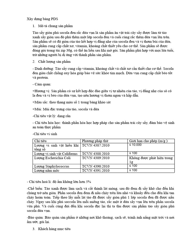 Xây dựng bảng PDS | PDF